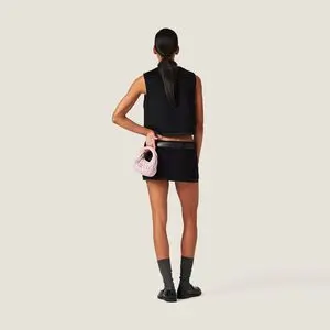 Miu Miu Logo Embroidered Mini Skirt