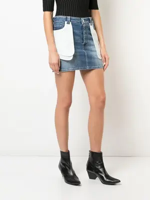 BEN TAVERNITI UNRAVEL PROJECT Denim Skirt With External Pockets