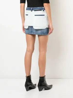 BEN TAVERNITI UNRAVEL PROJECT Denim Skirt With External Pockets
