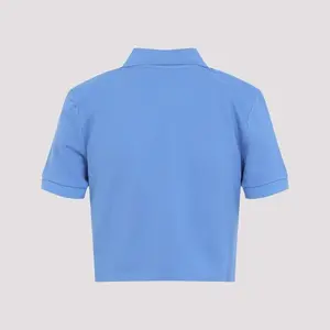 Miu Miu Cotton Piqué Cropped Polo Shirt