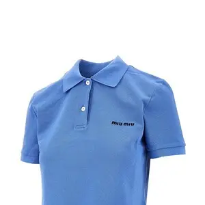 Miu Miu Cotton Piqué Cropped Polo Shirt