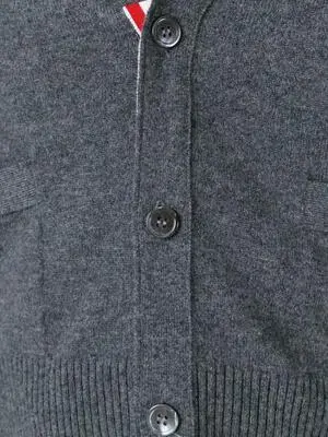 Thom Browne 4-bar Button-up Knit Cardigan - Black
