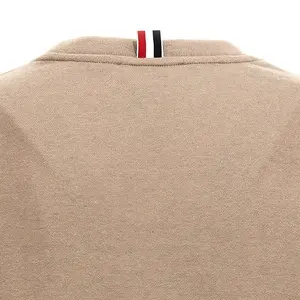 Thom Browne Crewneck Sweatshirt With Striped Sleeves - Nude