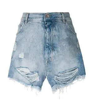 BEN TAVERNITI UNRAVEL PROJECT Imitation Old" Denim Shorts - Blue