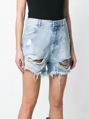 BEN TAVERNITI UNRAVEL PROJECT Imitation Old" Denim Shorts