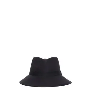 Max Mara Wool Felt Hat With Grosgrain Ribbon Trim - Midnight Blue