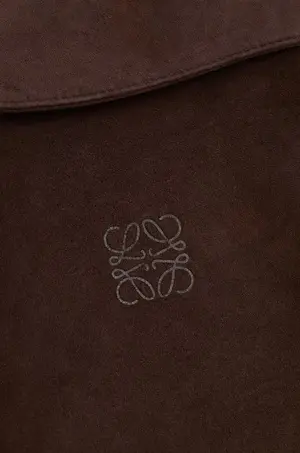 Loewe Short-sleeved Goatskin Suede Shirt