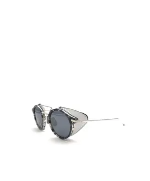 Thom Browne Round Frame Sunglasses With Side Shield Protection