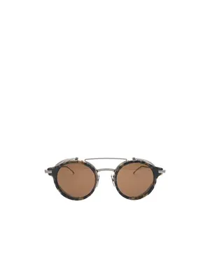 Thom Browne Round Frame Sunglasses With Side Shield Protection