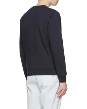 Maison Kitsuné Logo Round Neck Sweater