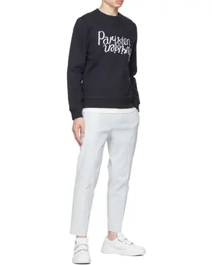 Maison Kitsuné Logo Round Neck Sweater