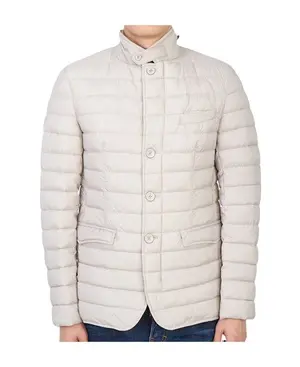 Herno Padded Button-up Jacket With High Collar