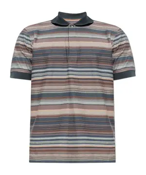 Paul Smith Stripe Knit Polo Shirt