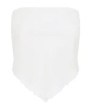 Miu Miu Embroidered Slubbed Canvas Bandana Top