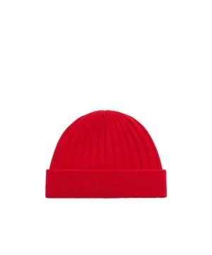 TOTEME Ribbed Cashmere Beanie - Red