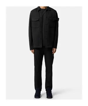 Stone Island Regular-fit Collared Sweatshirt With Chest Pockets