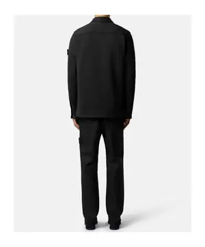 Stone Island Regular-fit Collared Sweatshirt With Chest Pockets