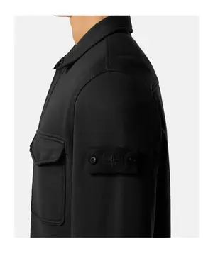 Stone Island Regular-fit Collared Sweatshirt With Chest Pockets