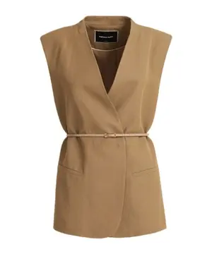 Fabiana Filippi V-neck Sleeveless Belted Vest