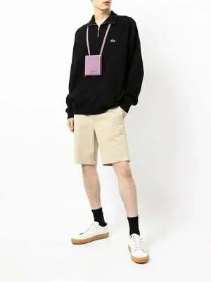 Lacoste Crocodile Embroidered Half-zip Sweatshirt