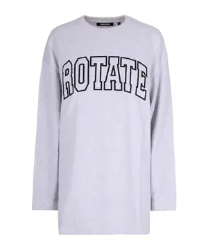 ROTATE BY BIRGER CHRISTENSEN Long Sleeve T-shirt With Embroidered Logo