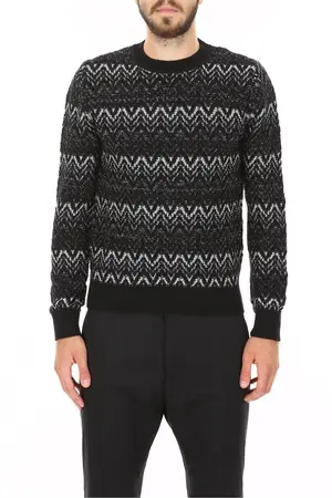 Saint Laurent Embroidered Wool Knit Sweater