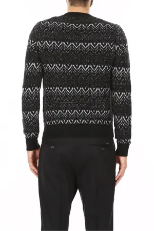 Saint Laurent Embroidered Wool Knit Sweater