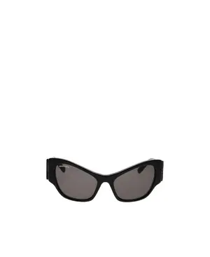 Balenciaga Alien Frame Cat Eye Sunglasses - Black