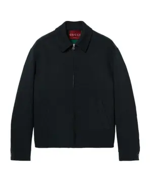 Gucci Jacquard Zipper Jacket - Deep Blue