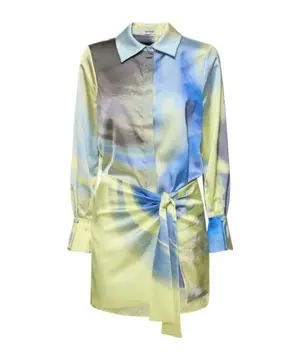 Simkhai Larson Printed Mini Shirt Dress