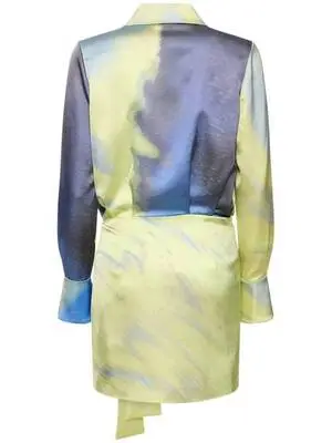 Simkhai Larson Printed Mini Shirt Dress