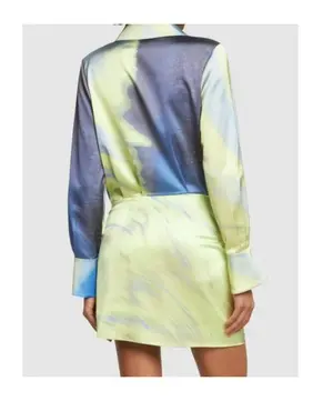 Simkhai Larson Printed Mini Shirt Dress