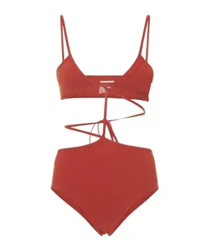 Christopher Esber Bandeau Tie One Piece - Brown