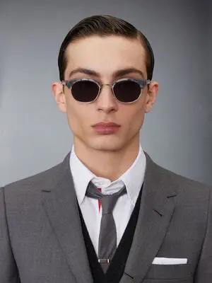 Thom Browne Oval Frame Sunglasses