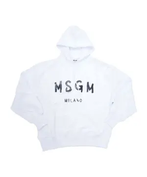 MSGM Logo Print Hooded Sweatshirt