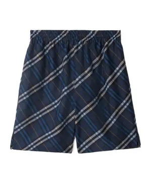 Burberry Check Pattern Knee-length Shorts - Ink