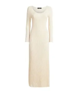 Fabiana Filippi Ribbed Maxi Dress With Strapless Slip