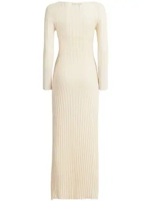Fabiana Filippi Ribbed Maxi Dress With Strapless Slip