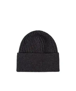 Moncler Logo Patch Knit Beanie - Black