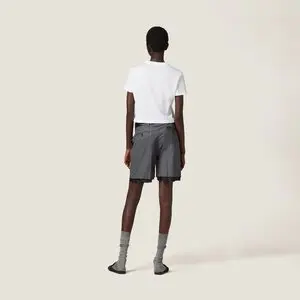 Miu Miu Embroidered Logo Jersey T-shirt