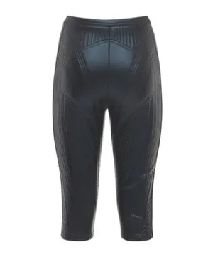 MUGLER High-waisted Glossy Embossed Motorcycle Pants