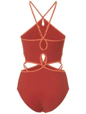 Christopher Esber Halter Loop Lycra One Piece Swimsuit