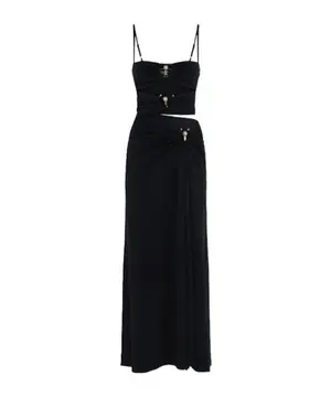 Christopher Esber Orbit Ruched Split Maxi Dress