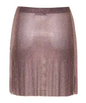 Giuseppe Di Morabito Embellished Net Mini Skirt - Nude