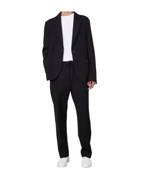 Officine Générale Elastic Waist Drawstring Trousers - Black