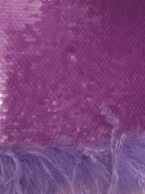 Giuseppe Di Morabito Sequined Mini Skirt With Feather Trim