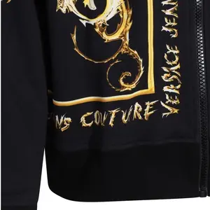 Versace Cotton Hoodie With Logo Detailing