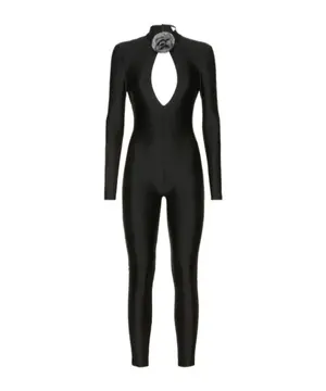 Giuseppe Di Morabito Stretch Shiny Jersey Jumpsuit - Black