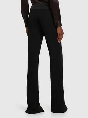 Simkhai High-waisted Wide Leg Pants With Front Slit