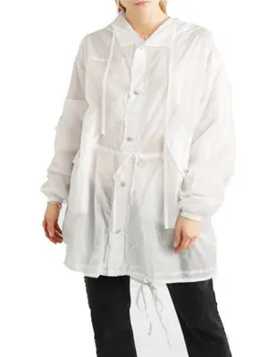 BEN TAVERNITI UNRAVEL PROJECT Semi-transparent Hooded Jacket